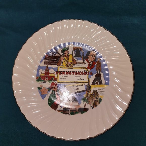 Art | Vintage Pennsylvania State Landmark Collectible Plate | Poshmark